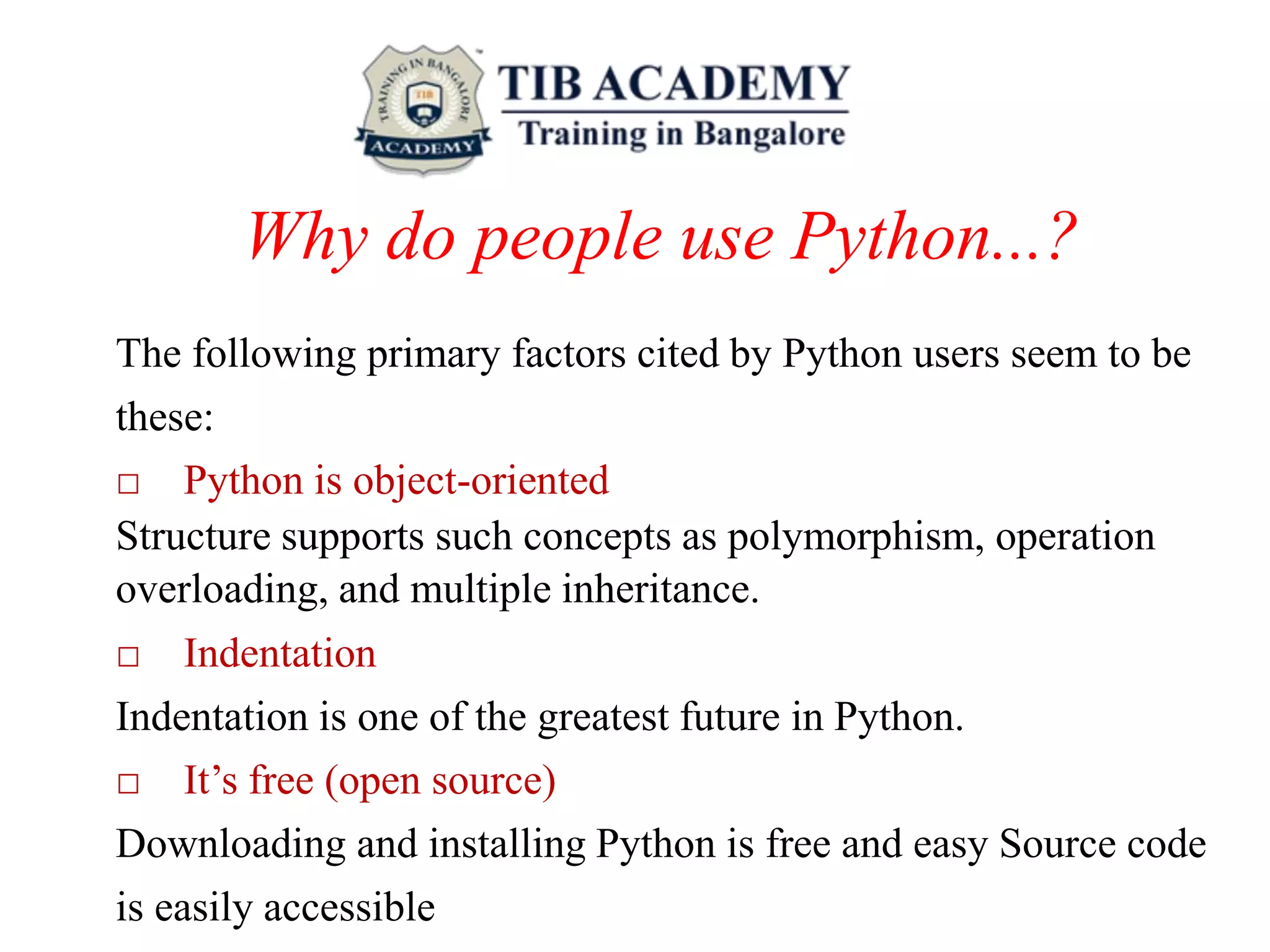 Python Tutorial For Beginners Tib Academy Ppt