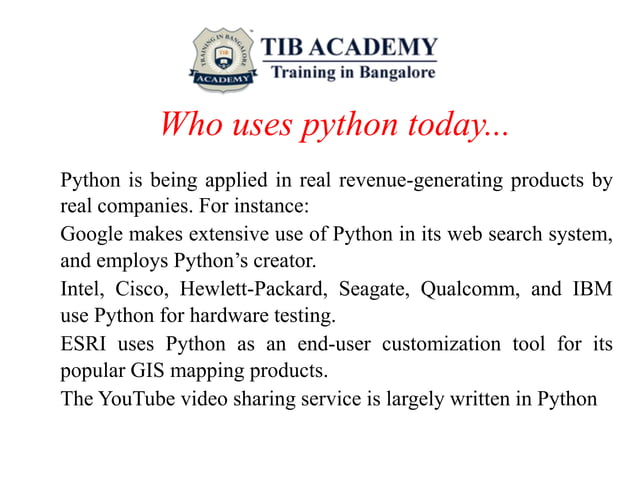 Python Tutorial For Beginners Tib Academy Pptx Programming