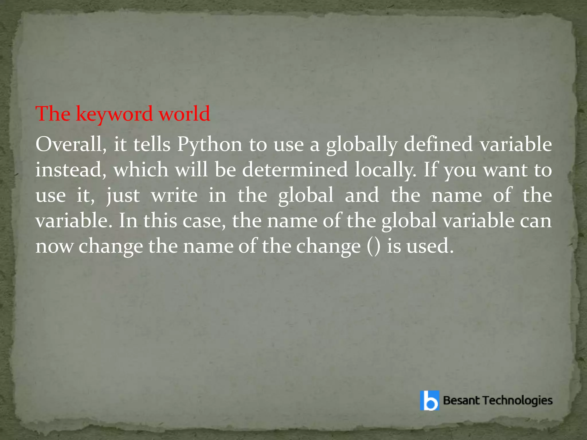 Scope Of Python Ppt 9095