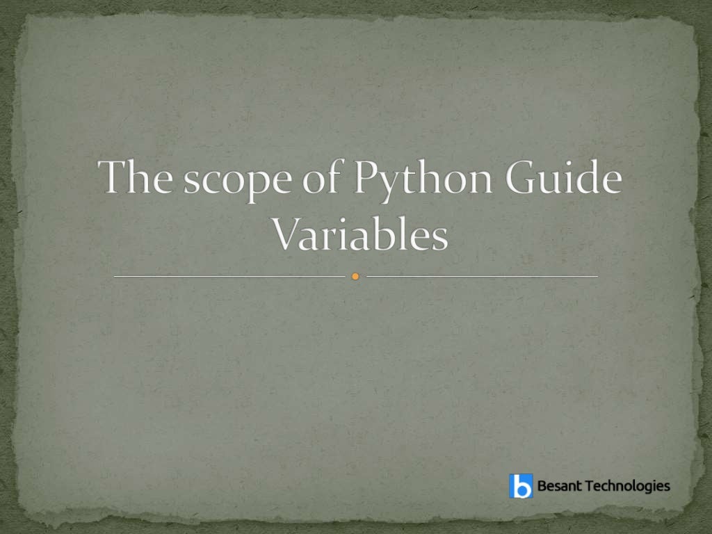 scope of python