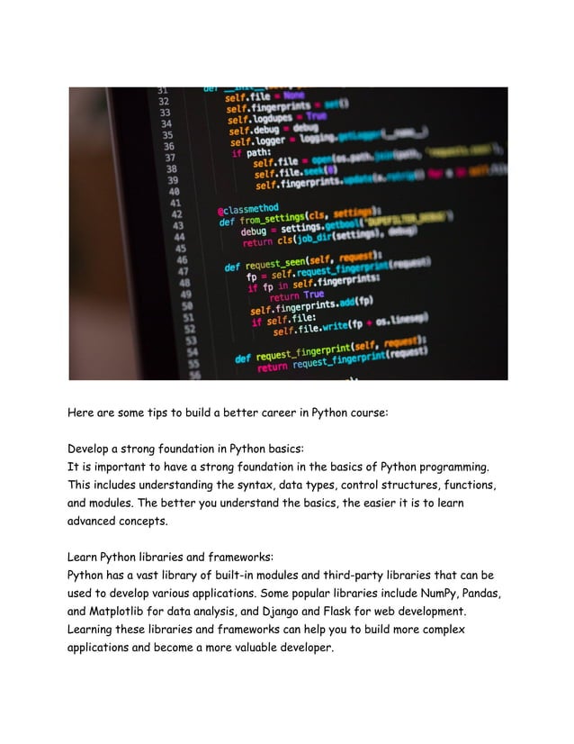 PYTHON COURSE IN PUNE | PDF | Free Download