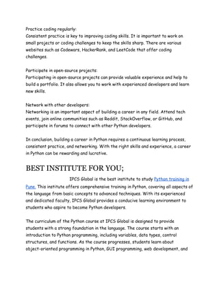 PYTHON COURSE IN PUNE | PDF
