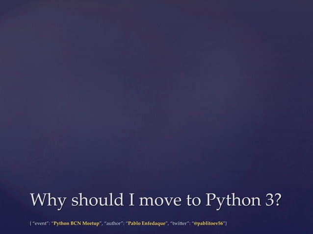 Python 2 vs. Python 3