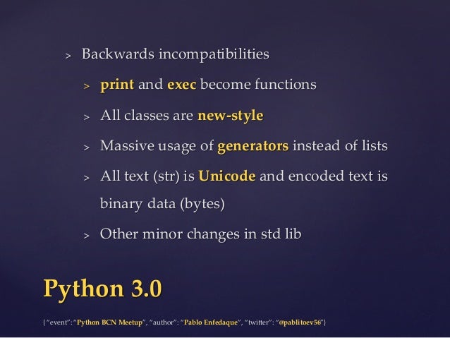 Python 2 Vs Python 3