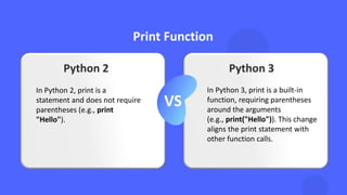 Comparison between Python 2 and Python 3 | PPT
