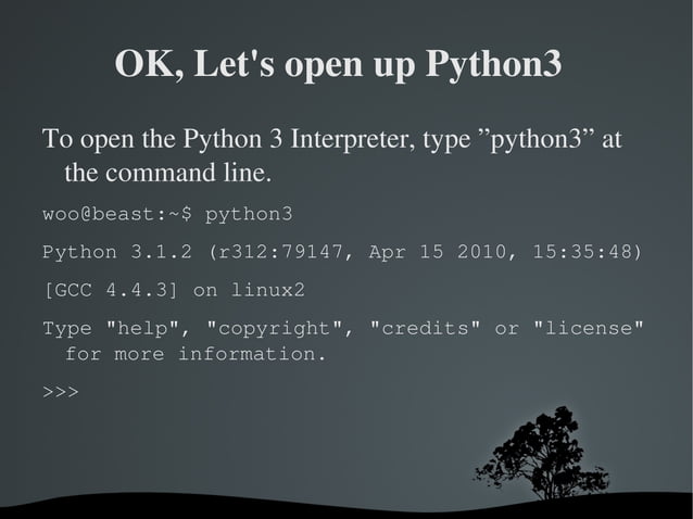 Python 3 Intro Presentation for NEWLUG | PPT