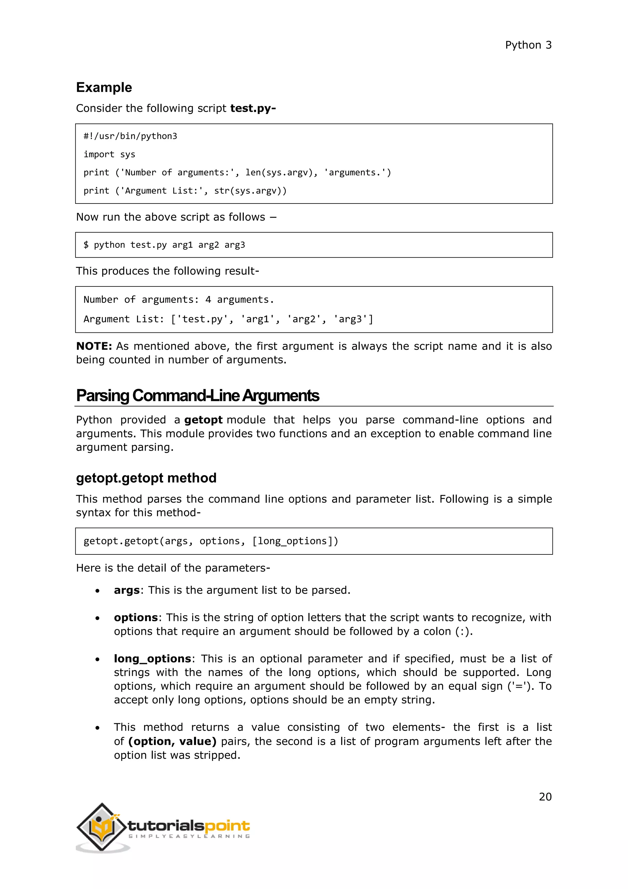 Python 3 - Tutorialspoint Full Cource Book.pdf | Programming Languages ...