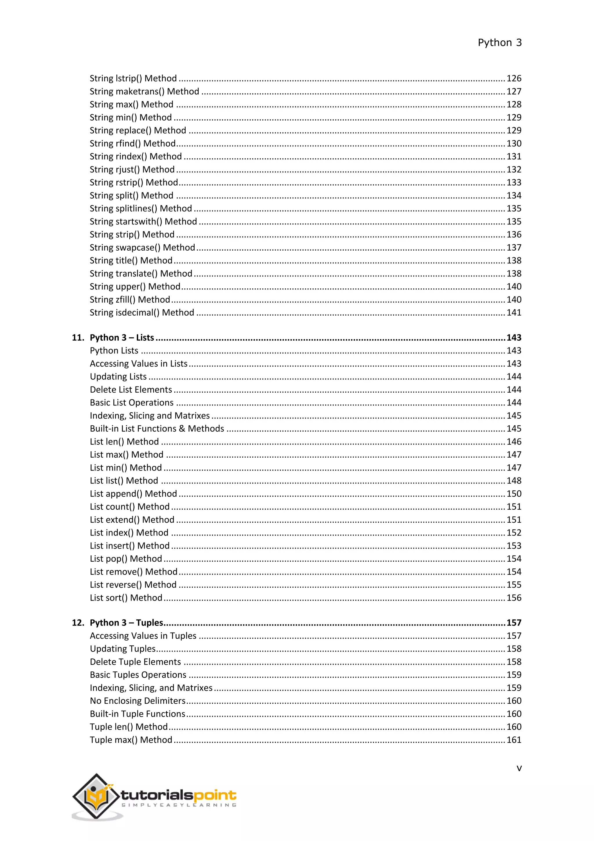 Python 3 - Tutorialspoint Full Cource Book.pdf | Programming Languages ...