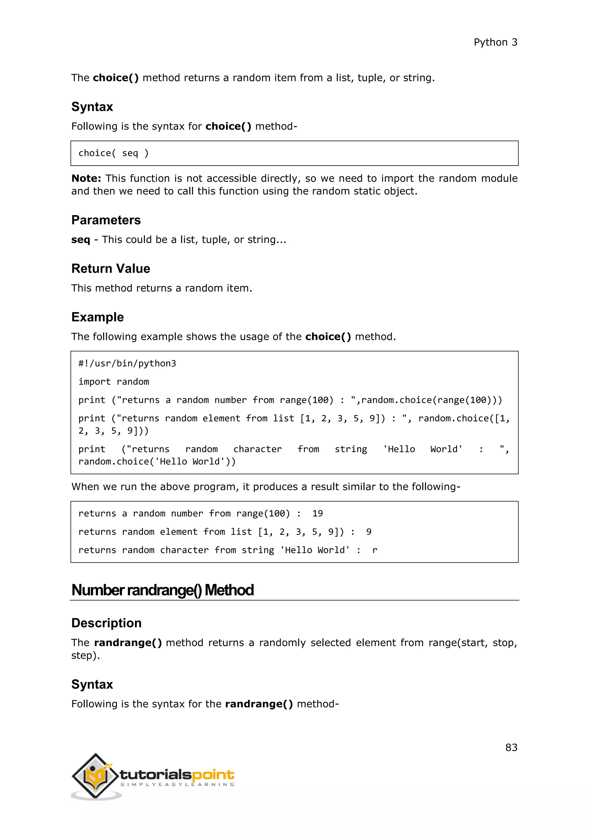 Python 3 - Tutorialspoint Full Cource Book.pdf