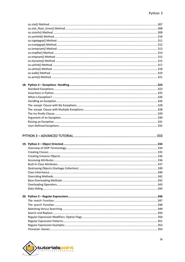 Python 3 - Tutorialspoint Full Cource Book.pdf | Programming Languages ...
