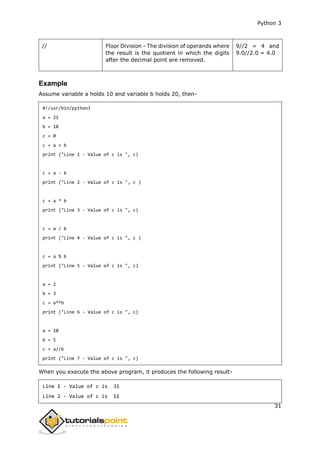 Python 3 - Tutorialspoint Full Cource Book.pdf