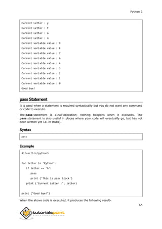 Python 3 - Tutorialspoint Full Cource Book.pdf | Programming Languages | Computing