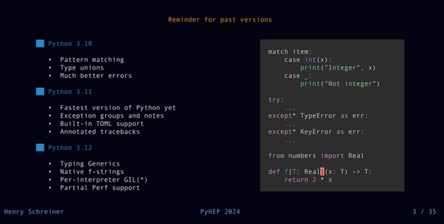The two flavors of Python 3.13 - PyHEP 2024 | PDF