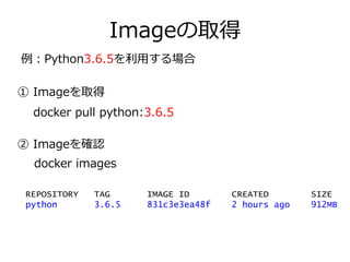 DockerコンテナでPython3を使う | PPTX