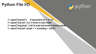 Python Session - 5 | PPT