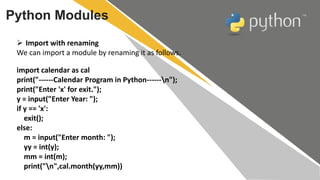Python Session - 5 | PPT