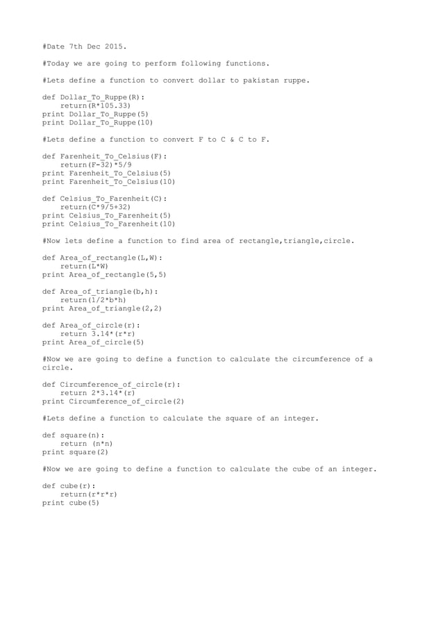 Defining Function In Python | PDF