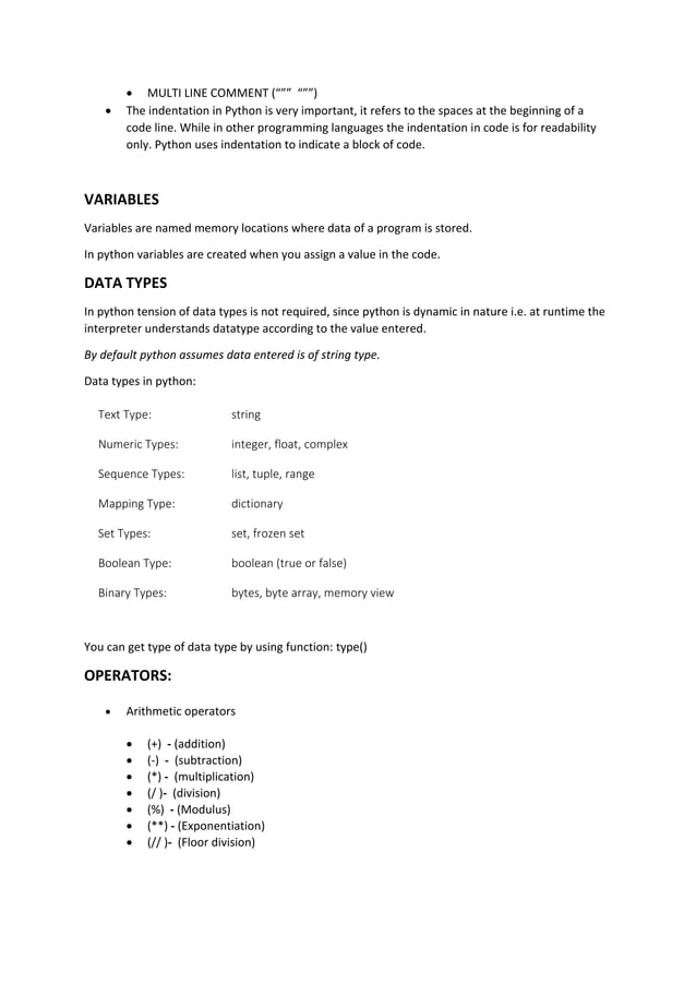 Python Glimpse | PDF