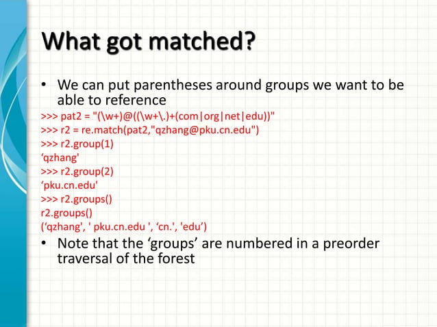 Python advanced 2. regular expression in python | PPTX