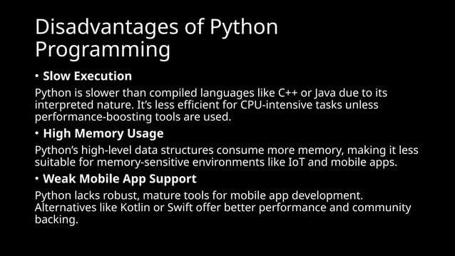 Python Advantages and Disadvantages.pptx