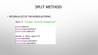 Strings in Python | PPTX