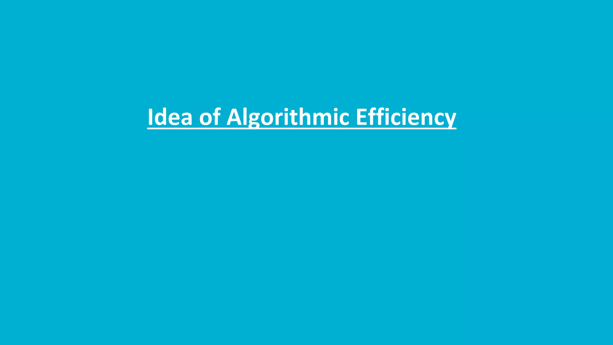 Python Algorithm Efficency Ppt