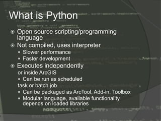 Python and ArcGIS 10.1 | PPT
