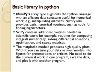 Python and data analytics | PPT