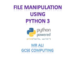 Manipulating file in Python | PPT