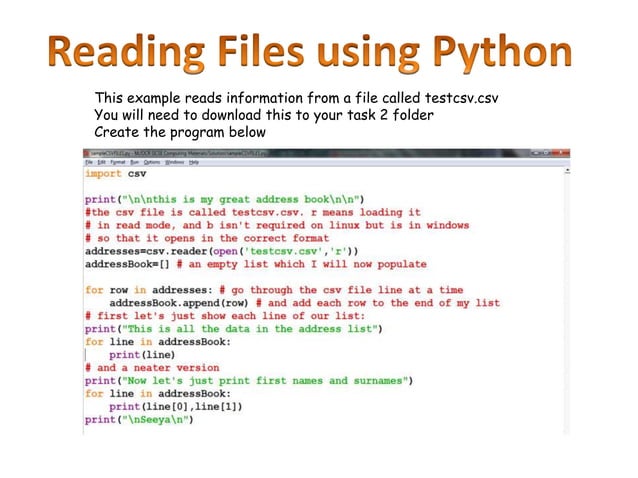 Manipulating file in Python | PPT