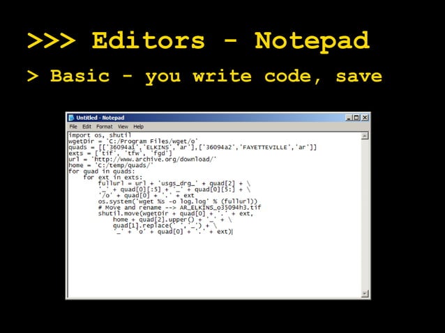 Python And Gis Beyond Modelbuilder And Pythonwin Ppt