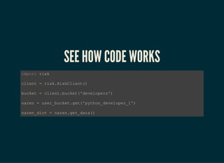 Python and riak a perfect couple for building | PDF