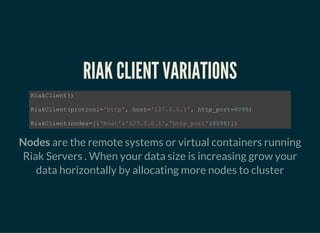 Python and riak a perfect couple for building | PDF