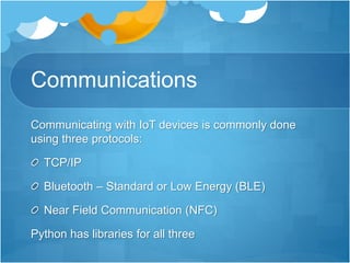 Python and the internet of things | PPT