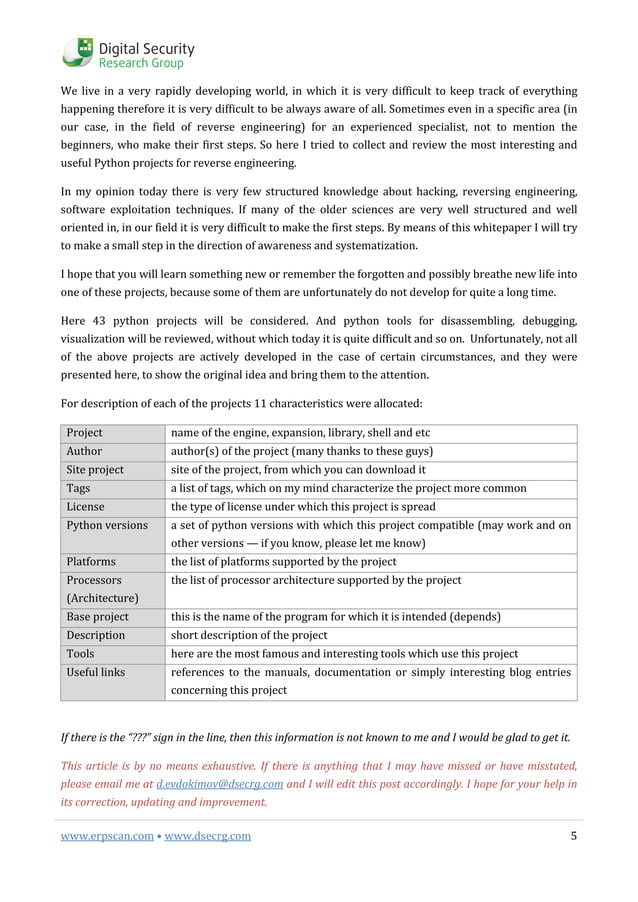 Python arsenal for re | PDF