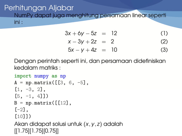 Introduction To Numpy Ppt 