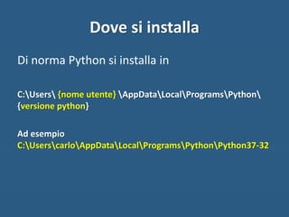 Usare Python - Installazione ed utilizzo | PPT