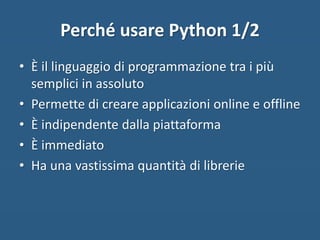 Usare Python - Installazione ed utilizzo | PPT