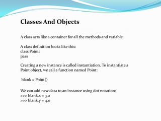 Python basic | PPTX | Programming Languages | Computing