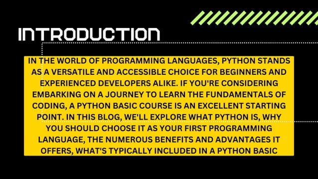 A Beginner's Python Course | PPT | Free Download A Beginner's Python Course | PPT | Free Download