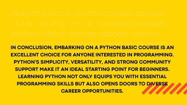 A Beginner's Python Course | PPTX