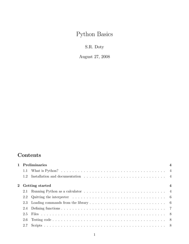 Python Basics Pdf