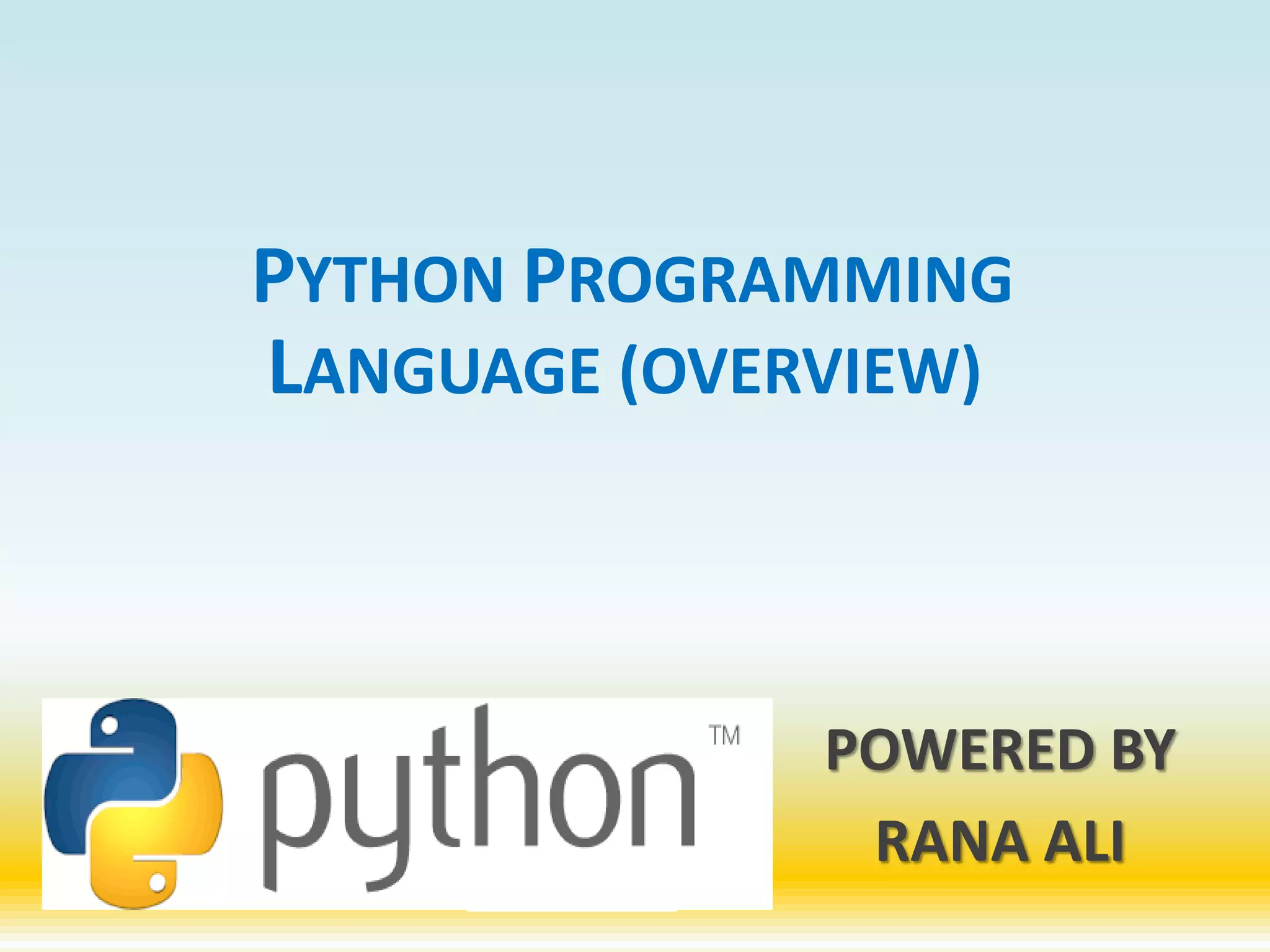 Python basics | PPTX
