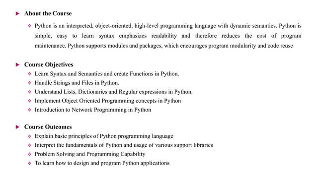 Python Basics | PPTX | Programming Languages | Computing