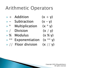 Python basics | PPTX
