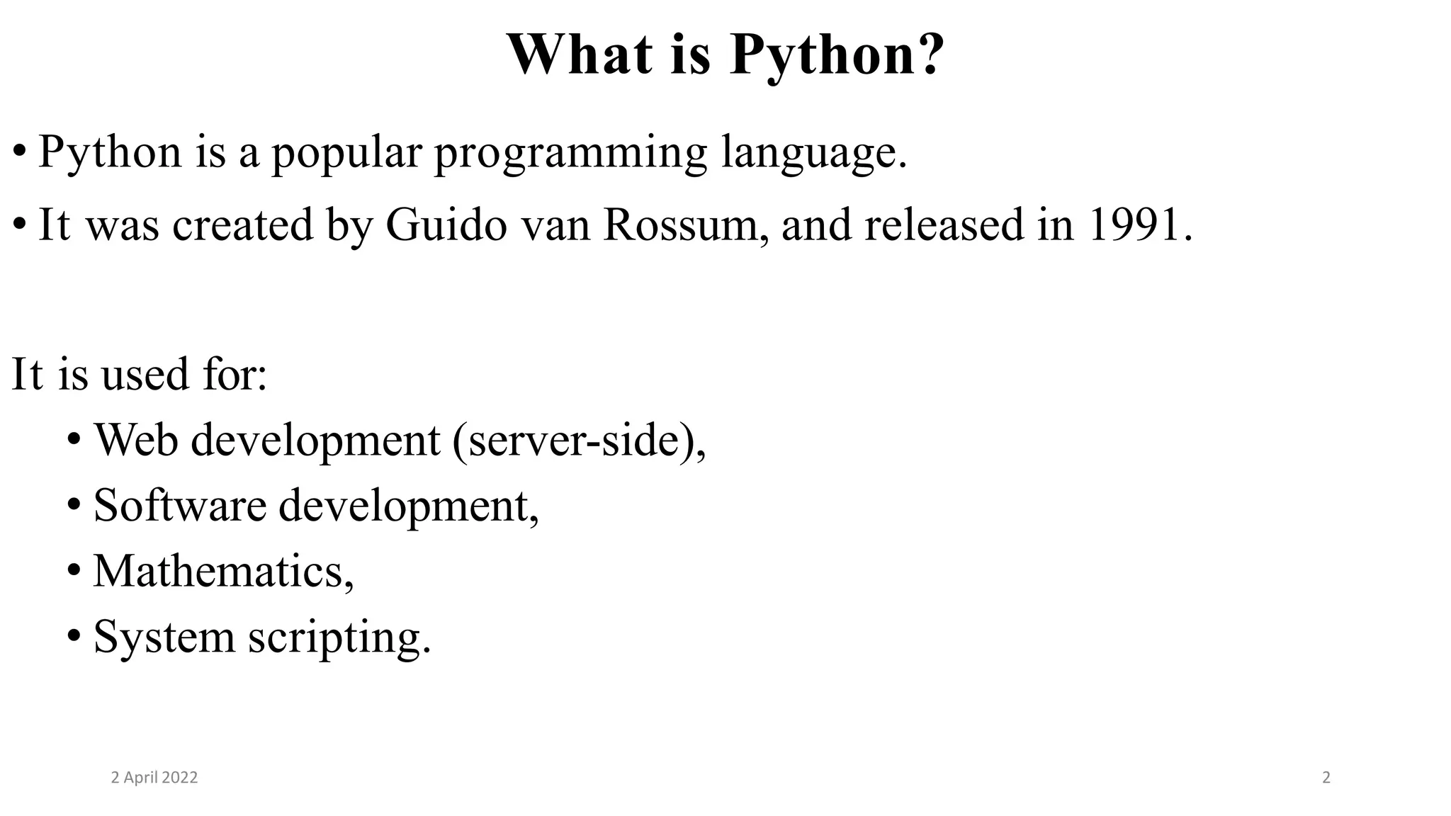 Pythonbasicstuplessetslistscontrolloopsppt