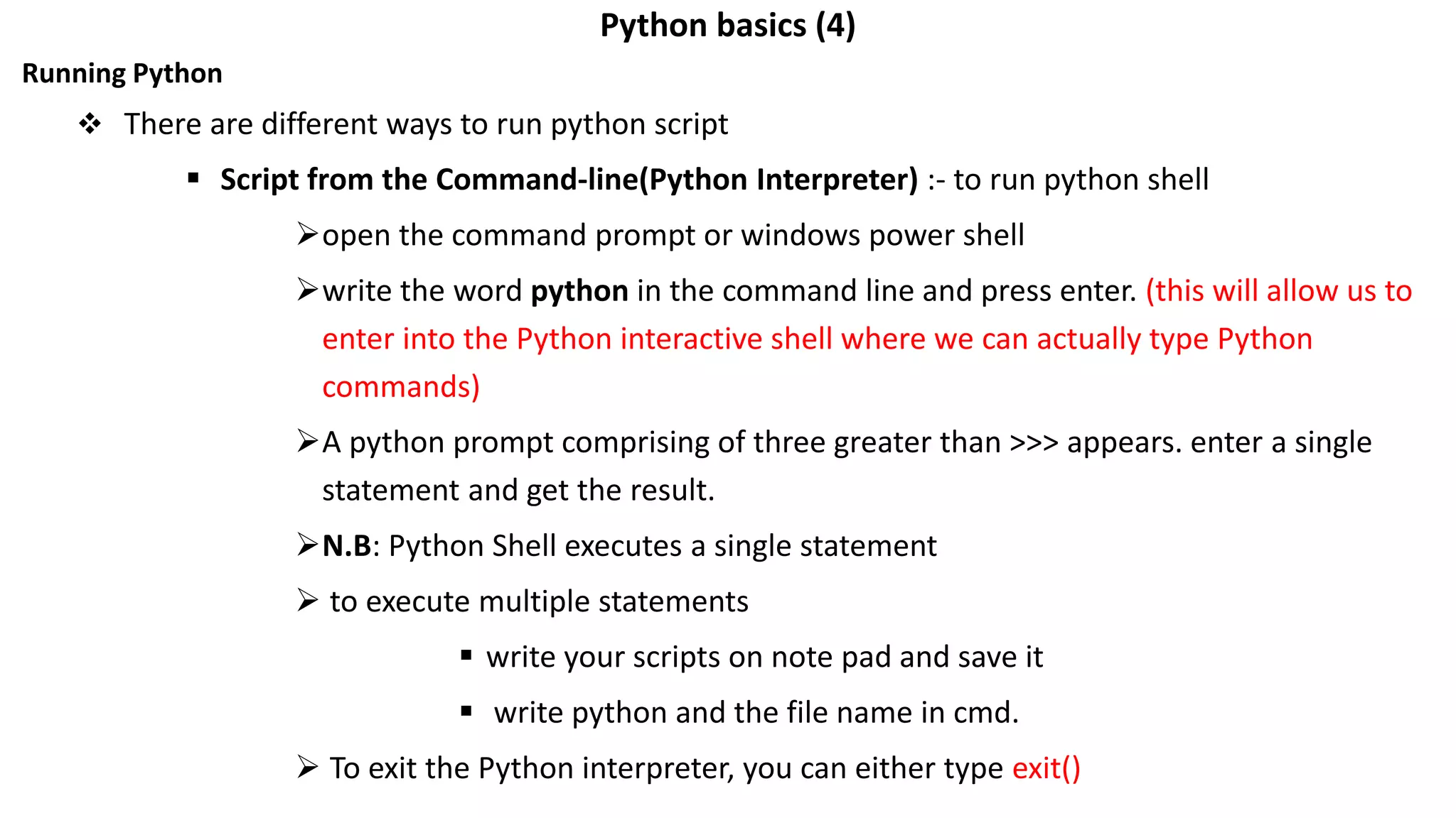 Python fundamentals | PPT