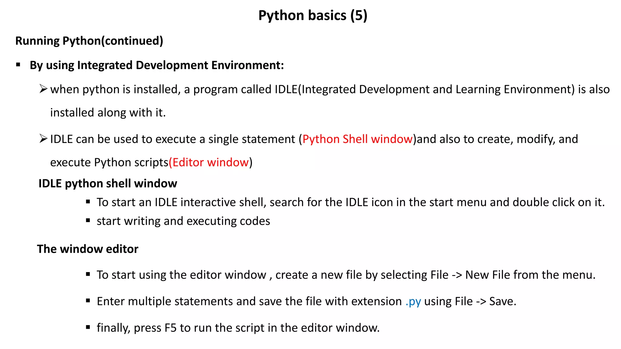 Python fundamentals | PPT