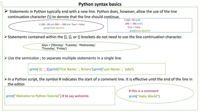 Python fundamentals | PPT
