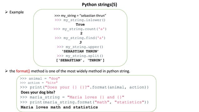 Python fundamentals | PPT